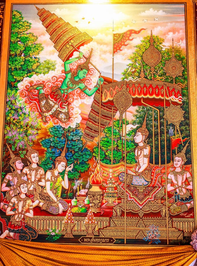 Mural indra editorial stock photo. Illustration of literature - 87338743