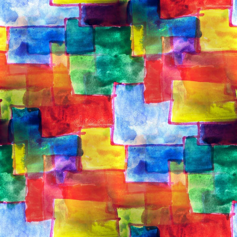 Mural Multicolored Squares Background Seamless Stock Illustration ...