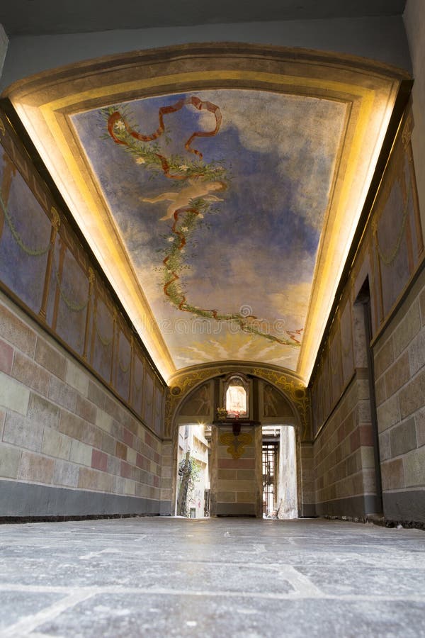 Mural Painted Passage Ceiling Editorial Image - Image of heritage ...