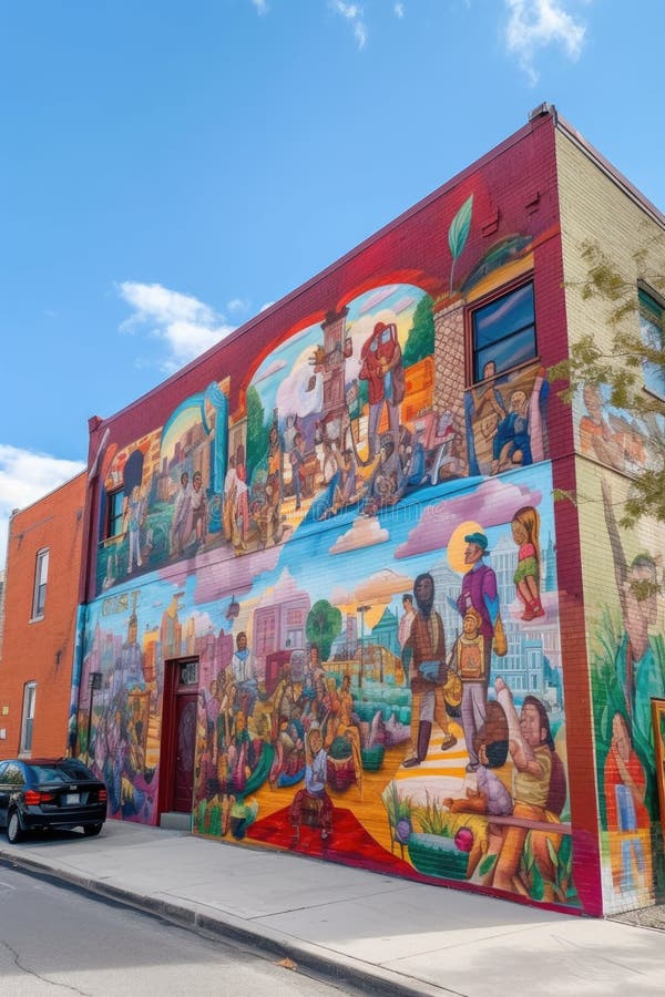 A Mural Painted on a Wall, Showcasing Local Artists and Community Pride ...