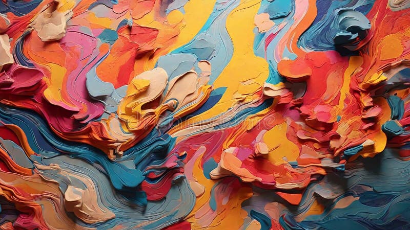 Mural Painting: a Mesmerizing, Abstract Pattern, with a Dynamic ...