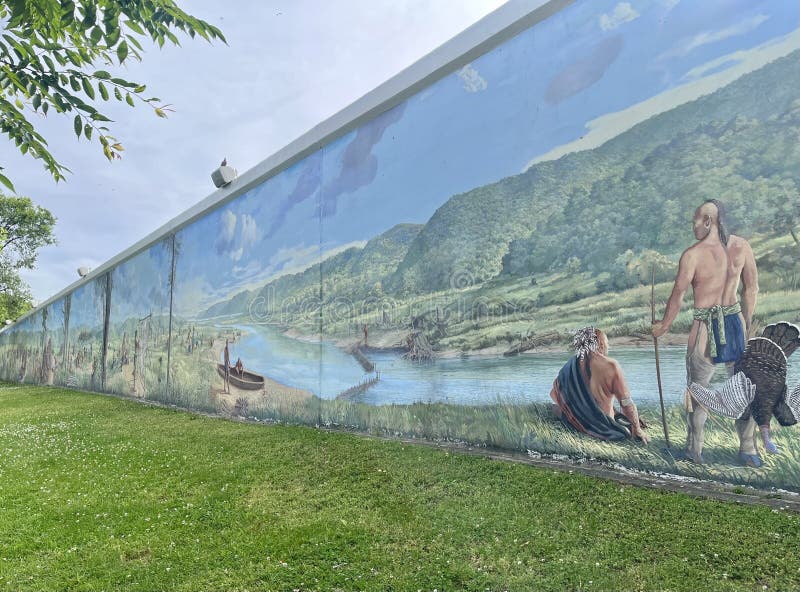 The Mural on the River Walk in Pleasant Point, WV Editorial Photography ...