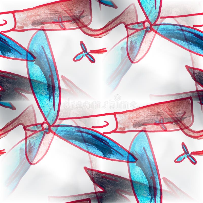 Mural Seamless Wind Power Pattern Background Stock Illustration ...