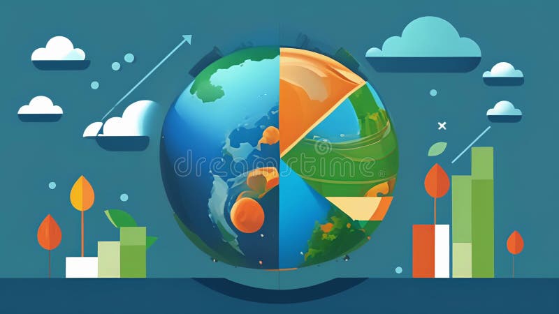 A Mural on the Side of a Building Depicting the Earth As a Pie Chart ...