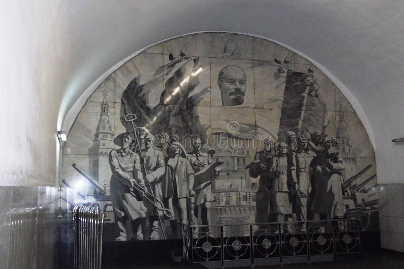 Mural of the Soviet Period in the Moscow Metro Editorial Stock Image ...