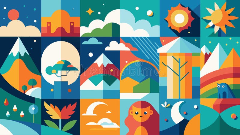 A Mural Spread Across an Entire Wall Featuring a Dynamic and Colorful ...