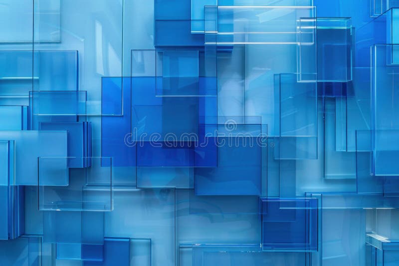 The Scene is Reminiscent of an Artwork Featuring Blue Squares Exhibited ...