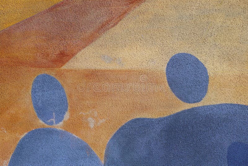 Murals with human forms stock image. Image of detail - 78740821