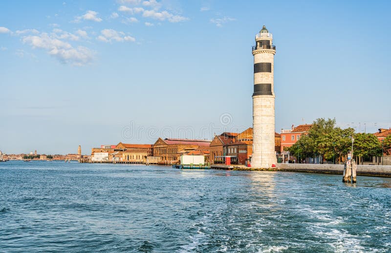 Murano Lighthouse (Faro Di Murano) Located on Murano Island in Venice ...