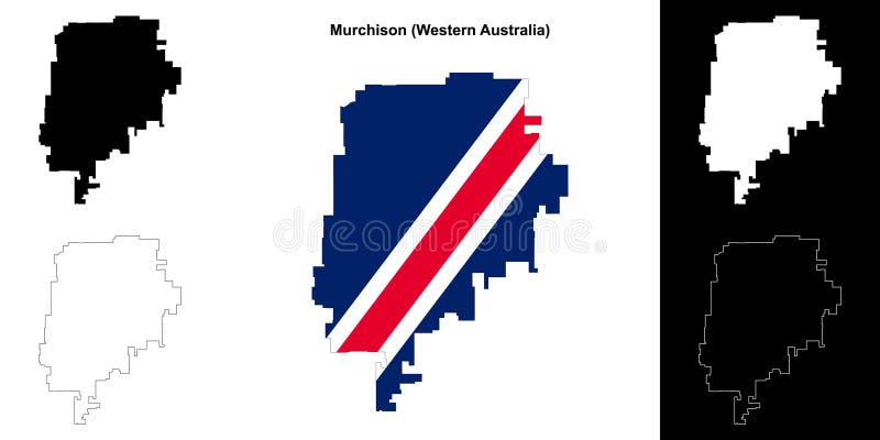 Murchison outline map stock vector. Illustration of region - 334804784