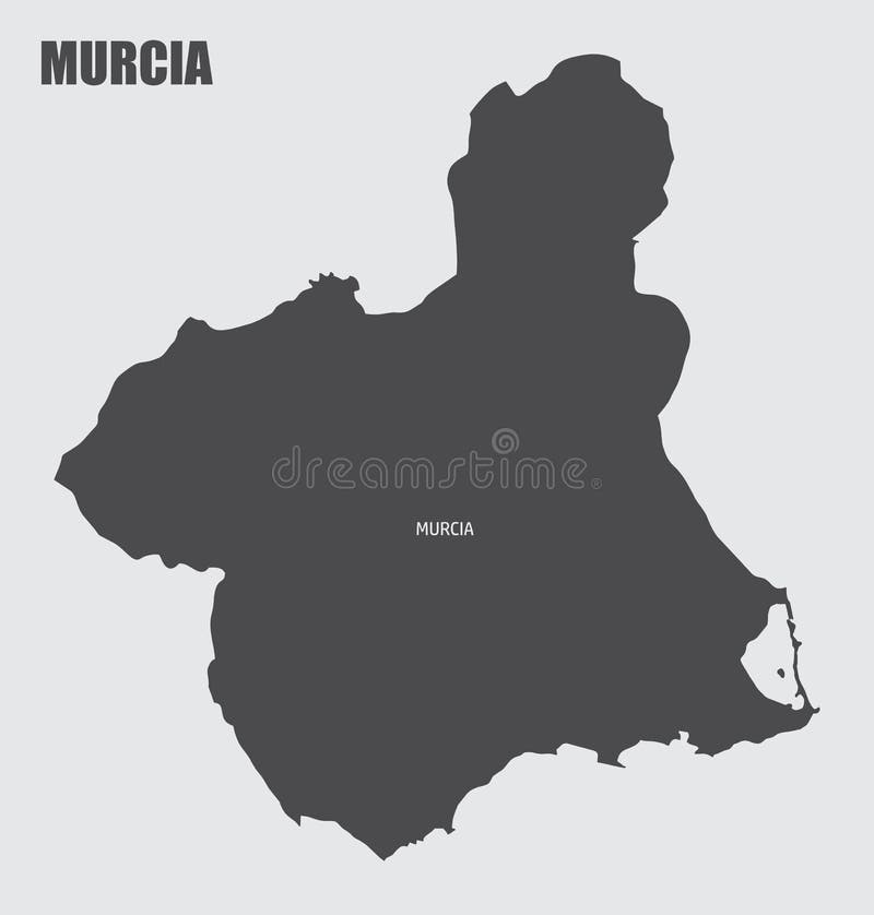 Murcia region map stock illustration. Illustration of area - 196609982