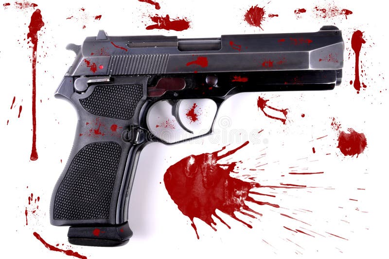Blood splatter and Gun stock image. Image of barrel, gunslinger - 5871255