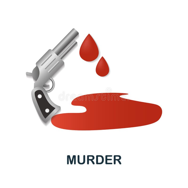 Murder Icon. 3d Illustration from Crime Collection. Creative Murder 3d ...