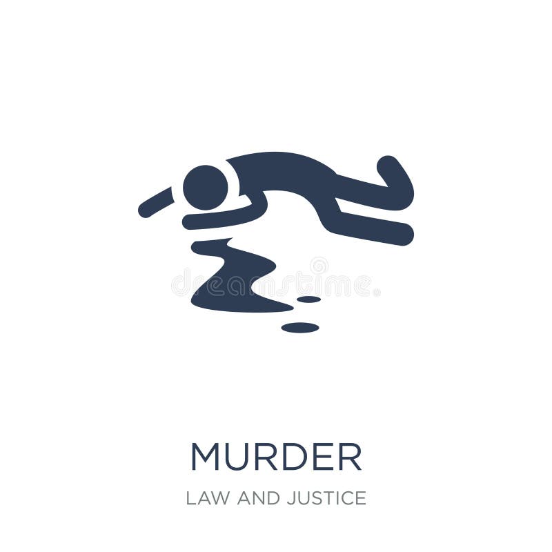 Murder Icon. Trendy Flat Vector Murder Icon on White Background Stock ...
