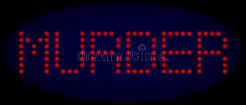 MURDER Led Style Text with Glowing Dots Stock Vector - Illustration of ...