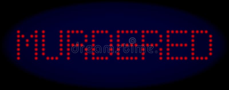 MURDERED Led Style Text with Glowing Dots Stock Vector - Illustration ...