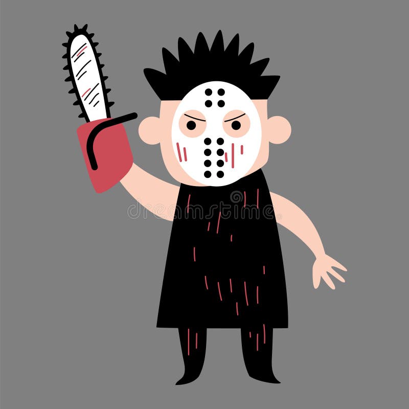 Murderer Hold Chainsaw . Halloween Cartoon Characters Stock Vector ... Murderer Hold Chainsaw . Halloween Cartoon Characters Stock Vector ...
