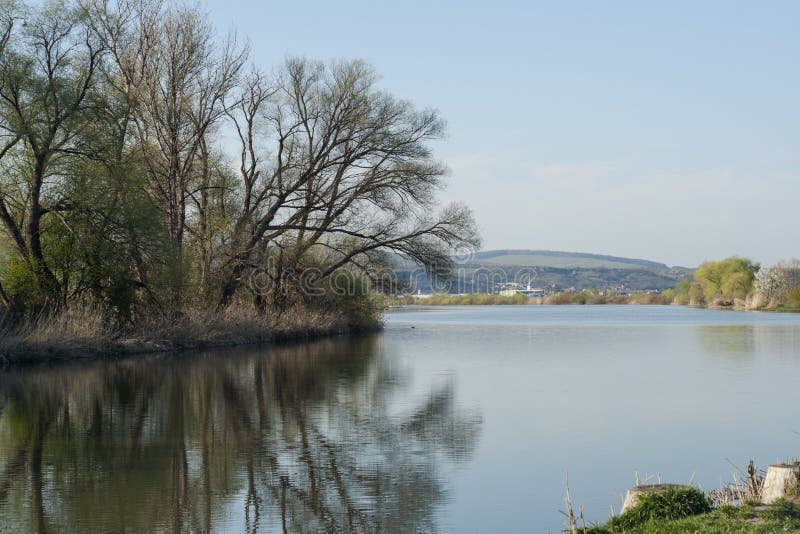 Mures river bank stock image. Image of spring, march - 53825811