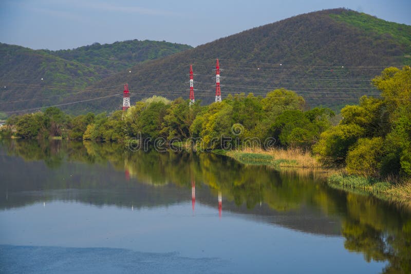 Mures River in the Springtime Stock Photo - Image of history, cherry ...