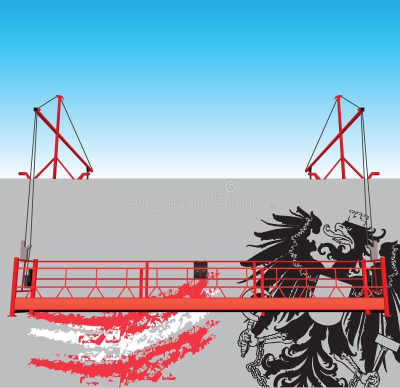 Muri con i simboli Austria illustrazione vettoriale. Illustrazione di ...