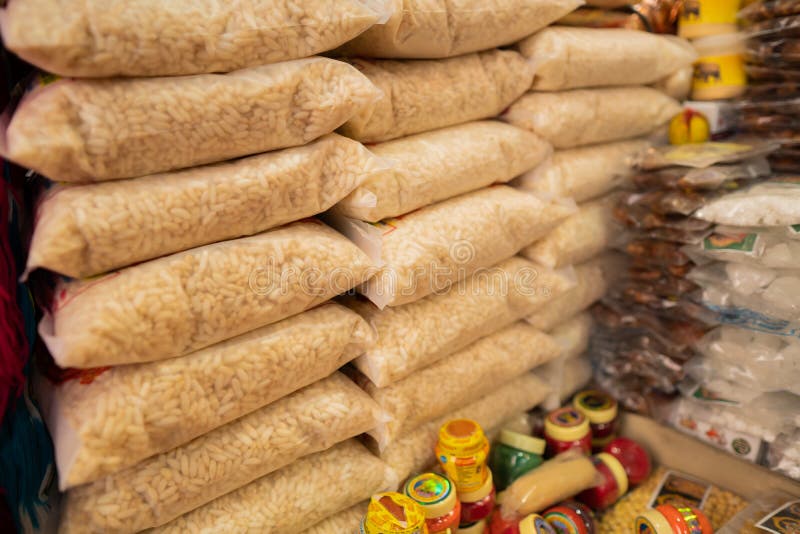 Muri or Puffed Rise Packets in the Shops at Tirumala Stock Image ...