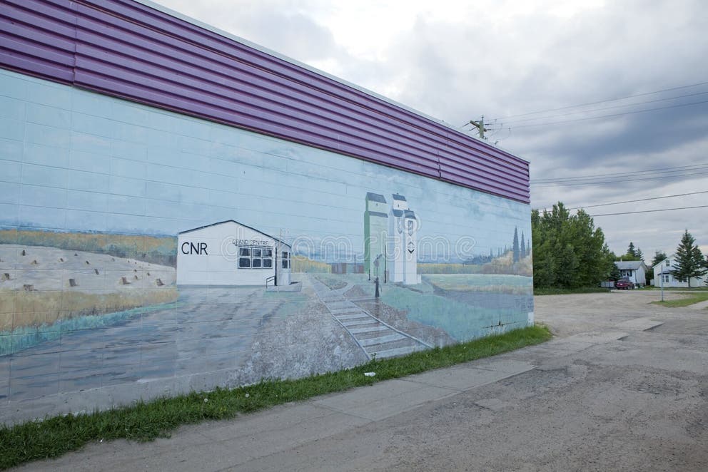 Murial Painted on a Building, Alberta Editorial Photo - Image of murial ...