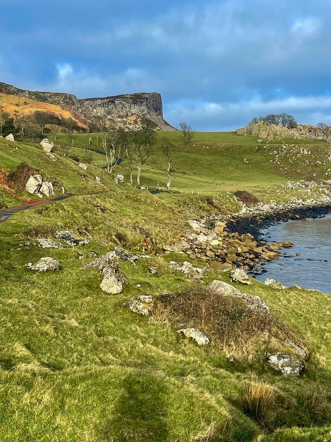 Murlough Bay Path View To Cliffs Stock Photo - Image of rocks, high ...