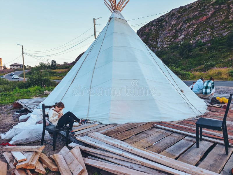 Russia, Murmansk Region. Sami Dwelling of the Chum. Sami Tent ...