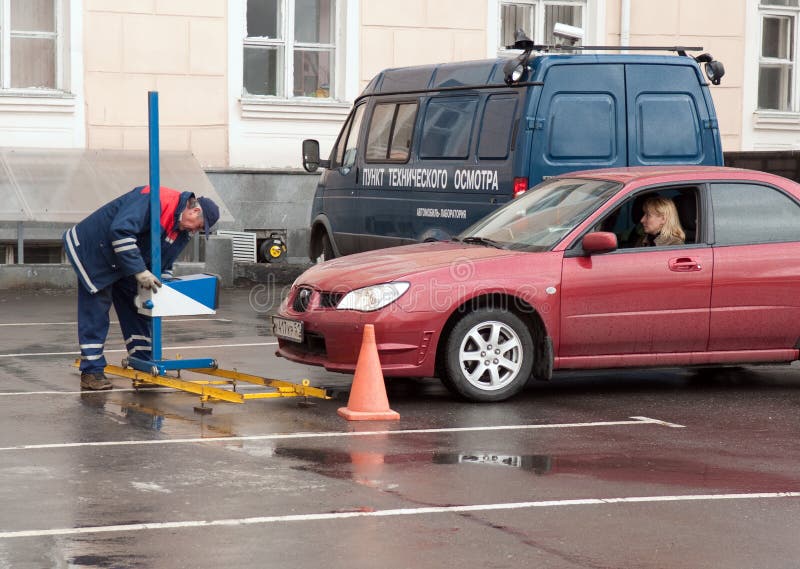 Checking the Car at the Point of Technical Inspection Editorial ...