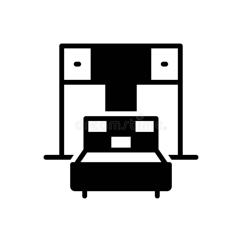 Black Solid Icon for Murphy, Apartment and Furniture Stock Vector ...