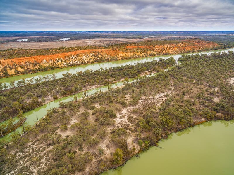 Murray River Eroding Sandstone Cliffs. Stock Image - Image of beautiful ...