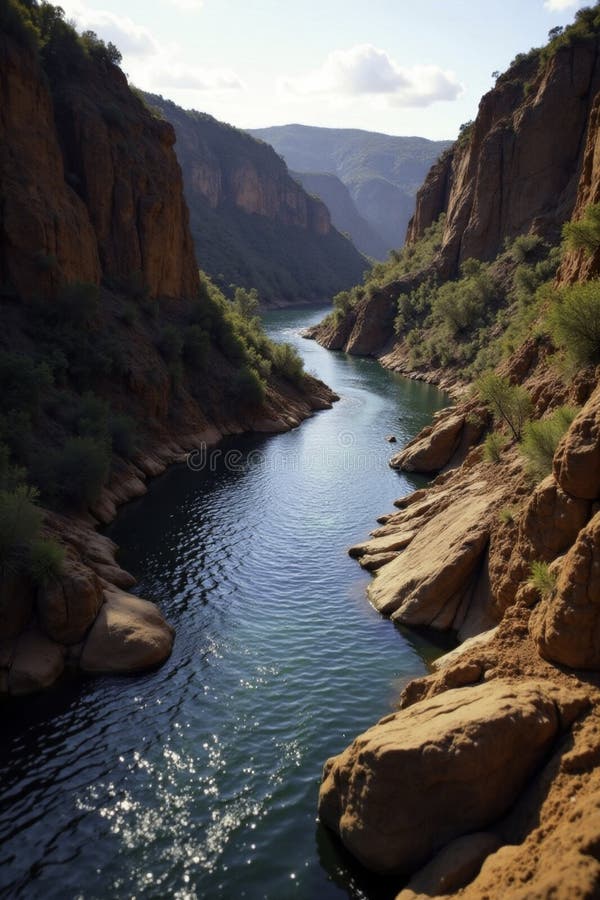 The Murrumbidgee River Winds Its Way through a Rocky Outcropping ...