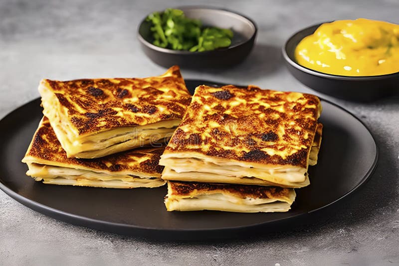 Murtabak, or Stuffed Pancake or Roti Stock Illustration - Illustration ...