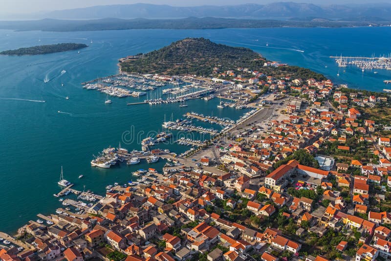Murter marina aerial stock photo. Image of nature, logistics - 27853318