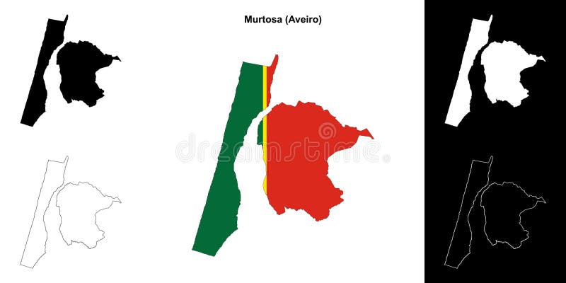 Murtosa outline map stock illustration. Illustration of silhouette ...
