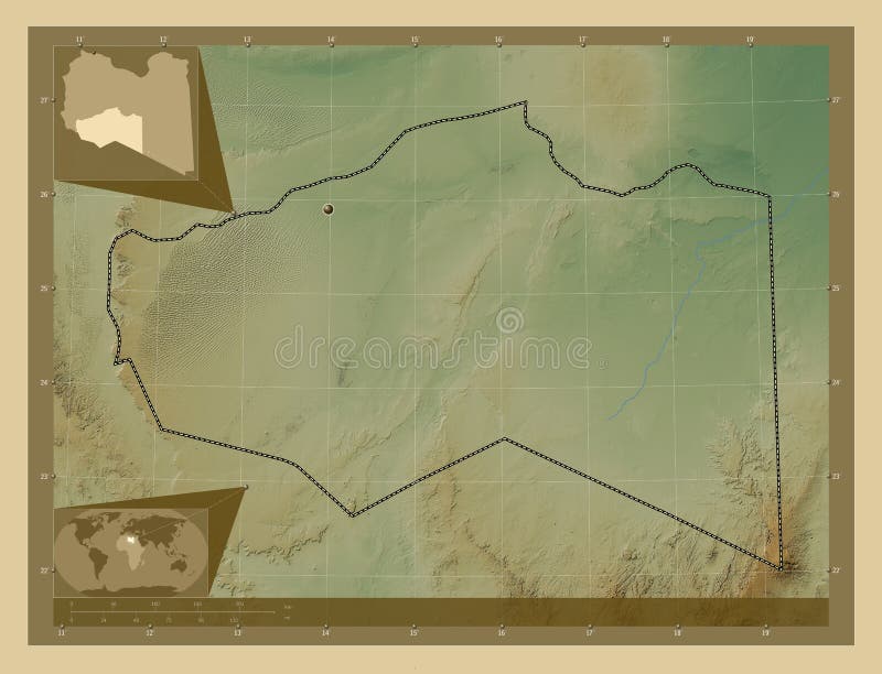 Murzuq, Libya. Physical. Capital Stock Illustration - Illustration of ...