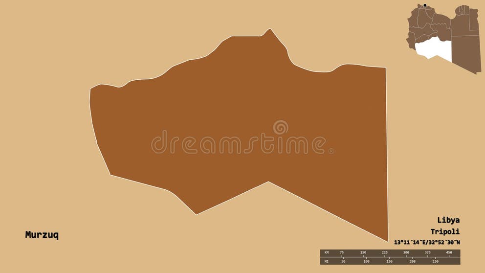 Murzuq, District of Libya, Zoomed. Pattern Stock Illustration ...