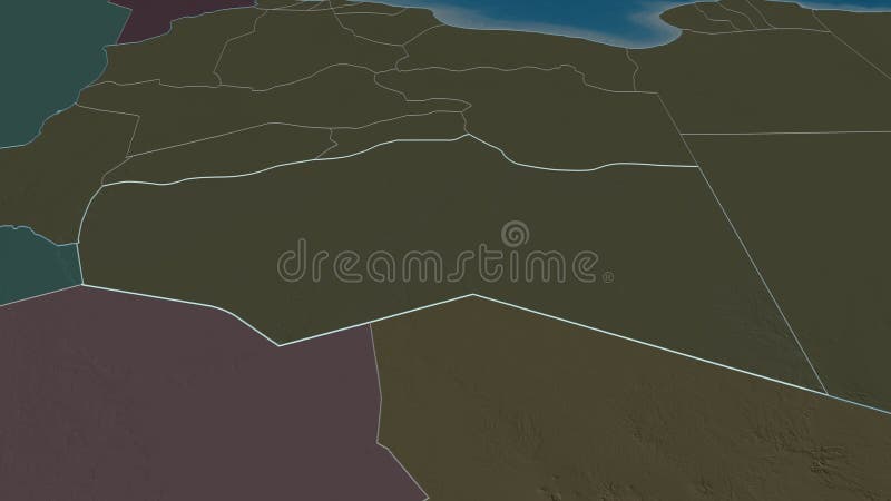 Murzuq, Libya - Outlined. Administrative Stock Illustration ...