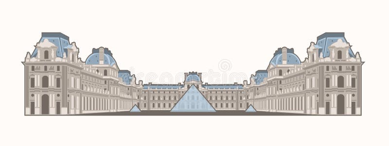 Louvre Stock Illustrations – 1,033 Louvre Stock Illustrations, Vectors ...