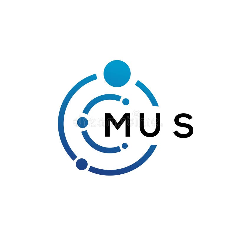 MUS Letter Technology Logo Design on White Background. MUS Creative ...