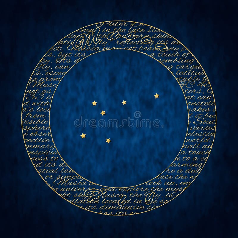 Musca Star Constellation, Fly Constellation Stock Image - Image of ...