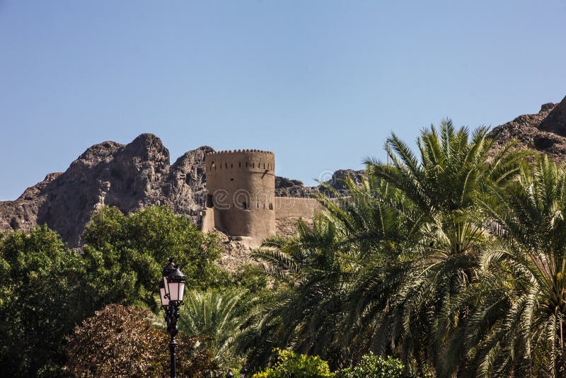 Muscat Ancient Fortress Building, Oman Stock Photo - Image of landmark ...