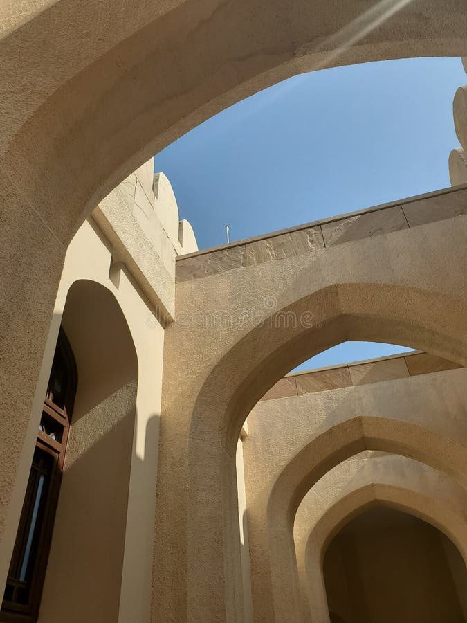 Muscat gate museum , Oman stock image. Image of column - 239255263