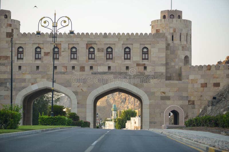 Muscat Gate, Oman stock photo. Image of road, sahwa - 186693256