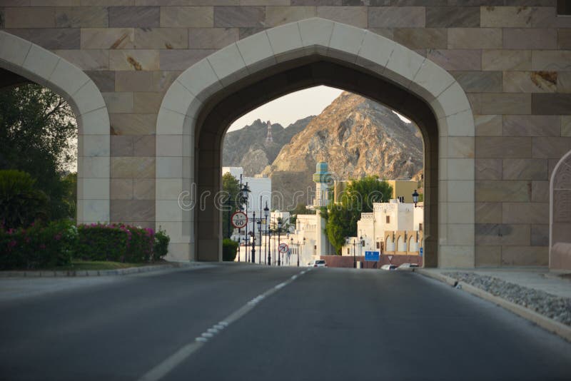 Old Mutrah Road, Muscat , Oman Stock Photo - Image of musct, blue ...