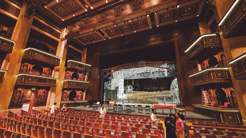 Royal Opera House, Inside View, Red Brown Interior Desig Editorial ...