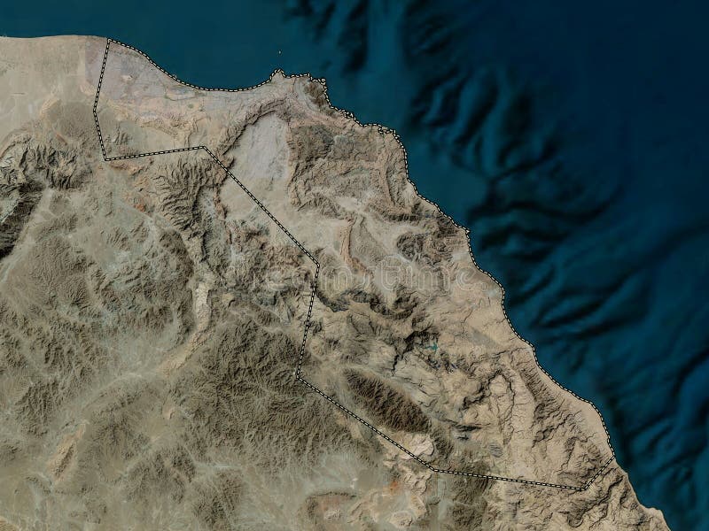 Muscat, Oman. High-res Satellite. No Legend Stock Image - Image of ...