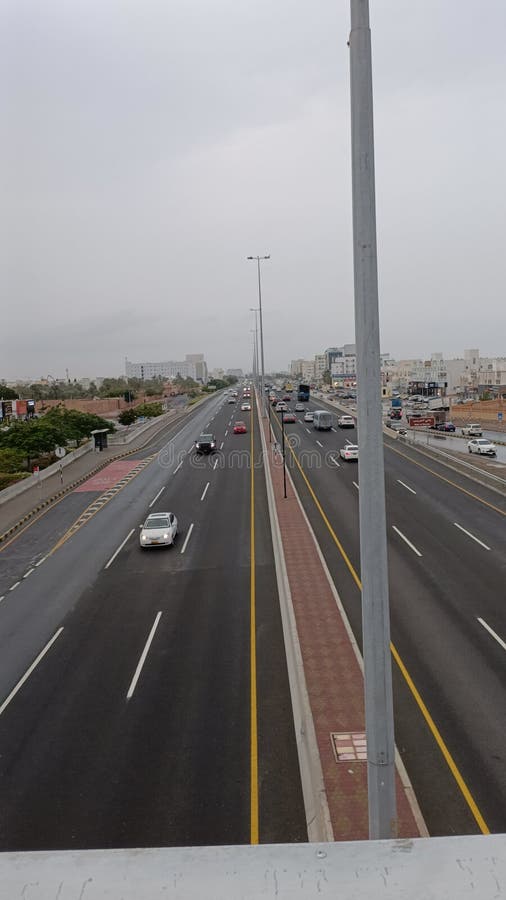 Muscat Sultanate of Oman Evening Road View Stock Image - Image of ...