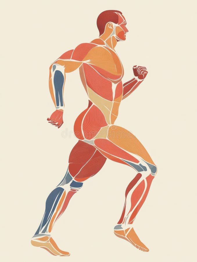 Muscle Activation during Exercise Illustrated in Human Figure ...