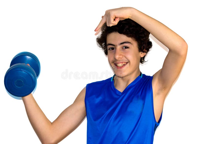 Muscle Boy stock image. Image of single, camera, hand - 85319283